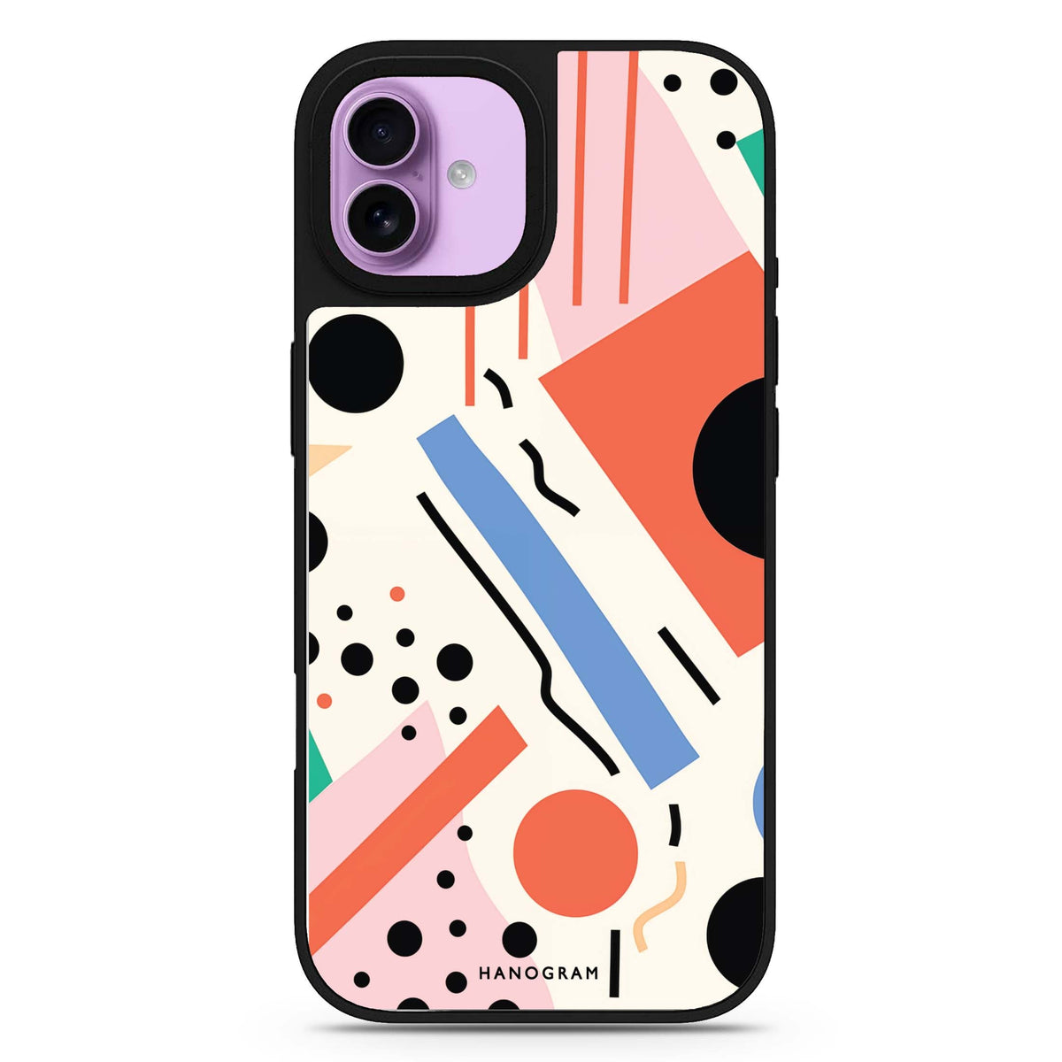 Geometric Groove iPhone 17 抽象藝術鏡面手機殼｜高清鏡面防摔設計 – HANOGRAM
