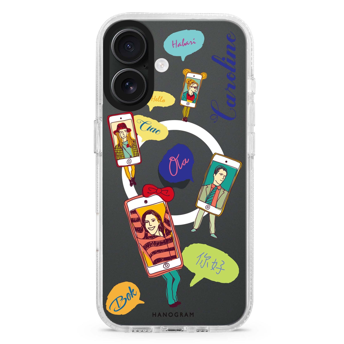 Phone Call Magsafe 兼容水晶透明保護殼 – HANOGRAM